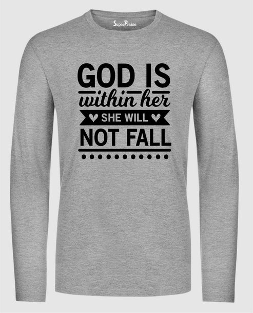 God Is Within Her Long Sleeve T Shirt Sweatshirt Hoodie ...